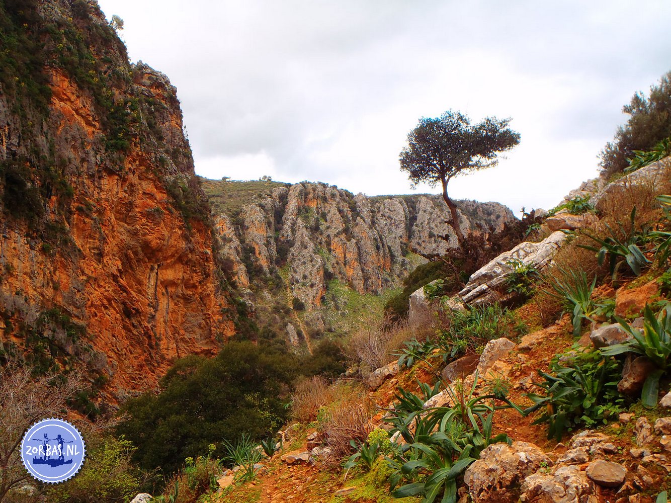Rozas gorge on Crete Greece