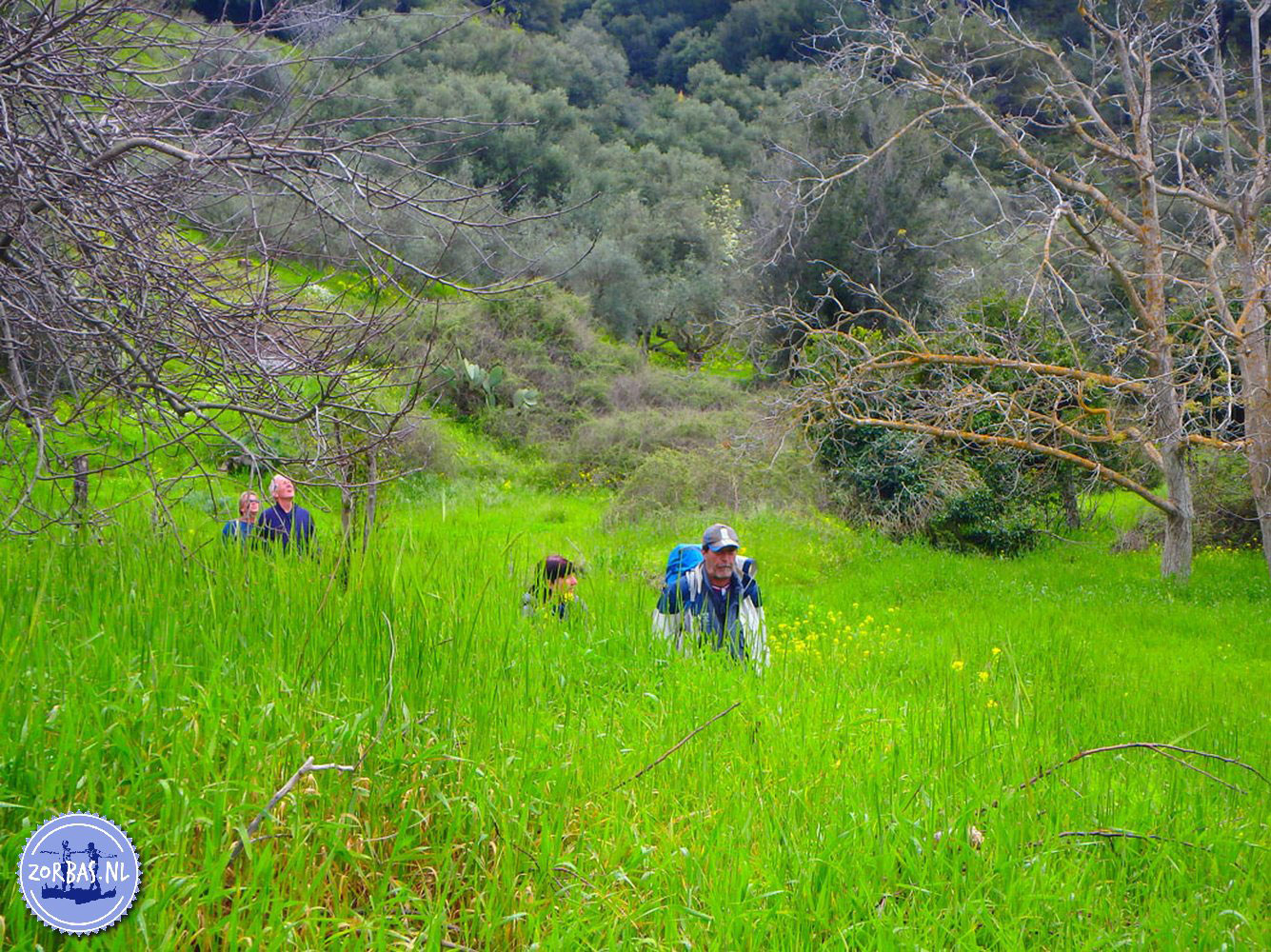 Walking round trip on Crete Greece