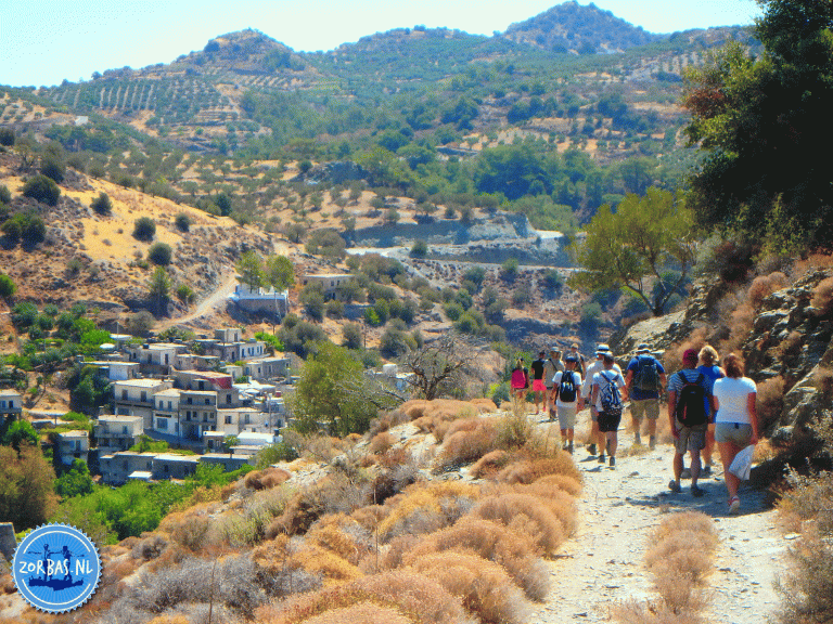 Walking round trip on Crete Greece
